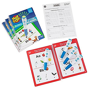 Educational Insights Hot Dots Let's Learn Pre-K Reading Classroom Bundle 4 Pack- Learn to Read Preschool Workbook with Interactive Pen, Ages 3+