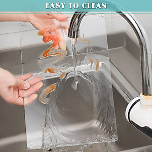 3 Sizes Tempered Glass Cutting Board Long Lasting Glass Heat Resistant Shatter Resistant and Scratch Resistant for Protecting Kitchen Counter Design Beautiful,16 x 12,14 x 10,12 x 8 Inches (Clear)