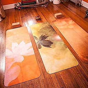 Hot bikram yoga mat for hot yoga - yoga mats with beautiful designs - eco rubber yoga mat non slip, thin, eco-friendly and long hot yoga mat - perfect sweat proof yoga mat for professional yogis