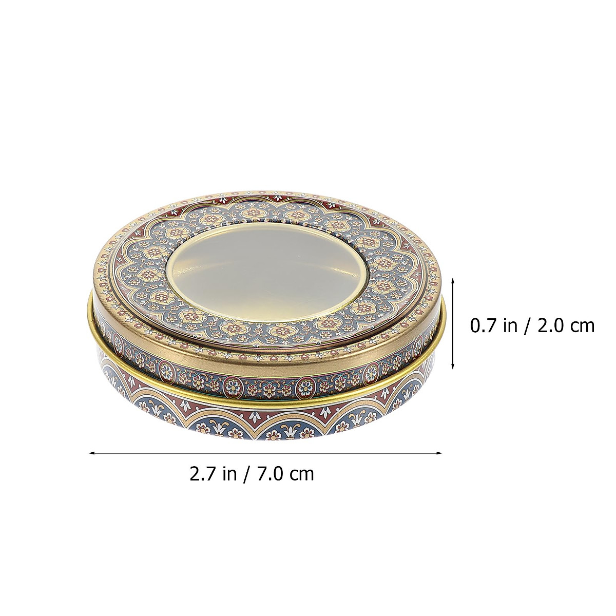 JOINPAYA Pill Case Purse: Medicinal Storage Cans Sealed Saffron Jars Iron Canisters for Travel Portable Storage Boho Vintage 2.75in 10pcs