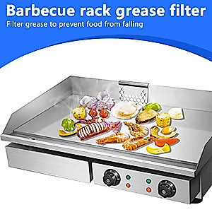 Food Fighter Mesh Screen Blocks,Stainless Steel Food Blocker From Falling into Tray,Griddle Cooking Accessories for Black Stone Grills and Other Grills (1)