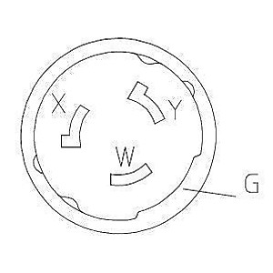 Parkworld 692118 Shore Power Adapter Generator 30A L14-30P Male to Marine 50A SS2-50R Female with Locking Ring