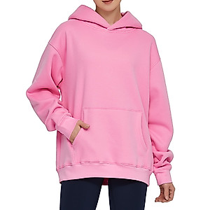 THE GYM PEOPLE Women's Oversized Hoodie Loose fit Soft Fleece Pullover Hooded Sweatshirt With Pockets Pink