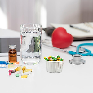 Maxcheck 1200 Pcs Paper Medicine Cups 2 oz Disposable Paper Cups Condiment Cups Small Paper Cups Souffle Cups Portion Cup for Medicine Pills Samples, Medication Distribution, Food, Dessert Serving