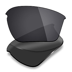 Mryok 4 Pair Polarized Replacement Lenses for Oakley Half Jacket 2.0 XL Sunglass - Stealth Black/Fire Red/Ice Blue/Silver Titanium