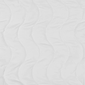 SERTA Air Dry Basic Microfiber Fill Cooling Fitted Mattress Pad Cover, Full, White