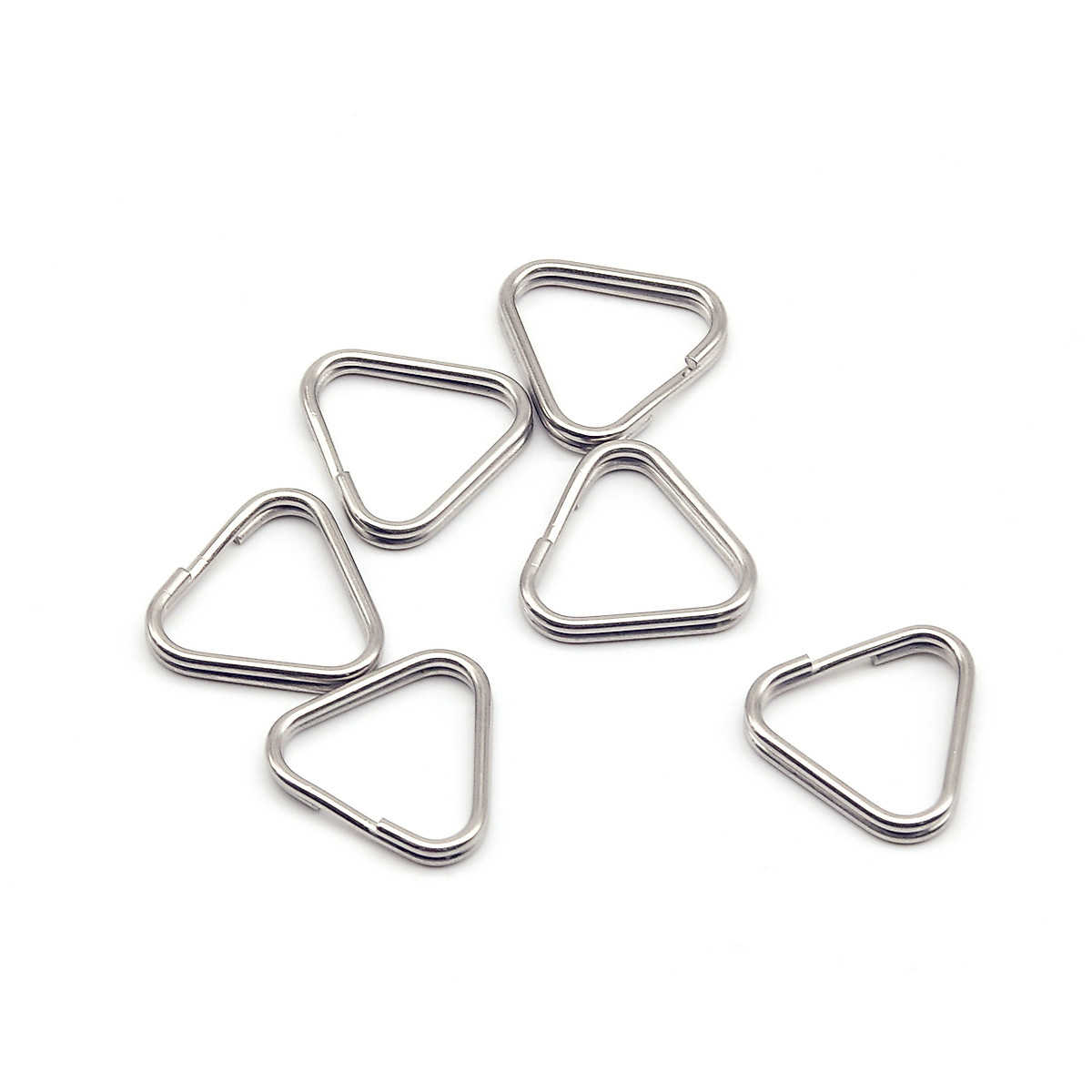 HITHUT 6pcs Camera Eyelet Ring Split Ring Lug Ring Triangle Strap Ring Hook for DSLR RF Mirrorless Camera (Stainless Steel)