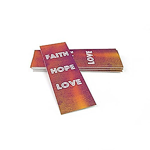 Faith Hope Love, 1 Corinthians 13:13, Bulk Pack of 25 Christian Bookmarks for Kids, Childrens Bible Verse Book Markers, Sunday School Prizes with Memory Verses, Scripture Gifts for Kids & Youth