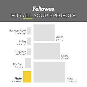 Fellowes, Self-Adhesive Laminating Pouches, 5 Mil, Photo Size, 5 per Pack (5220401)