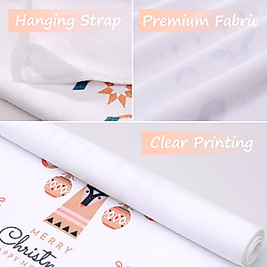 ARTHMOM Christmas Kitchen Dish Towels Set of 4, Merry Christmas Holiday White Hand Towels Funny Decorative Dishcloths Tea Towels Housewarming Gifts for New Home Bathroom Decorations