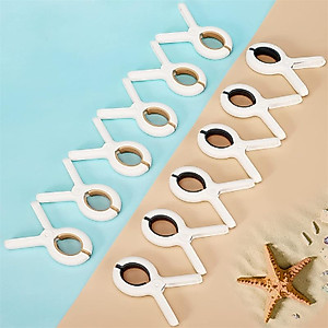 TRBSXRT 12Pcs Beach Towel Clips for Beach Chair - Plastic Clothes Pins with Strong Anti-Rust Springs and Quilt Clips Large Strong Clothes Clips Keep Towel from Blowing Away (3.8 inches)
