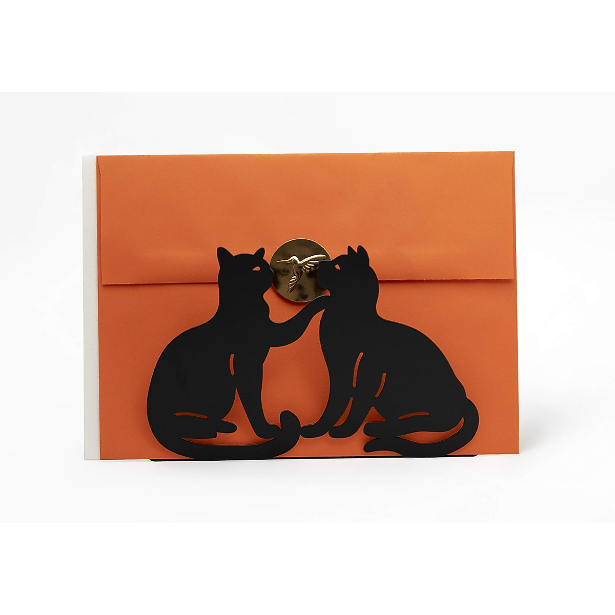 Mango Steam Tabletop Napkin/Tissue & Letter Holder For Home, Kitchen, Restaurants (Cat, Black)