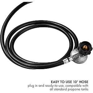 20" Portable Propane Fire Pit 58,000 BTU Outdoor Smokeless Camping Deluxe Propane Gas Fire Pit with Cover&Carry Kit,for Outside Fire Bowl Auto-Ignition for RV Backyard Deck Patio, Black