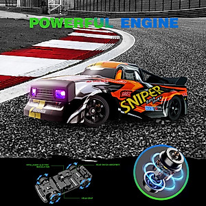 4DRC H4 Remote Control Car,High Speed RC Car for Kids Adults Toys, 2.4Ghz 4WD Drifting Racing Rc Cars Fast 30KM/H Monster Truck, All Terrain Off Road Truck,8 12 Gifts for Boys