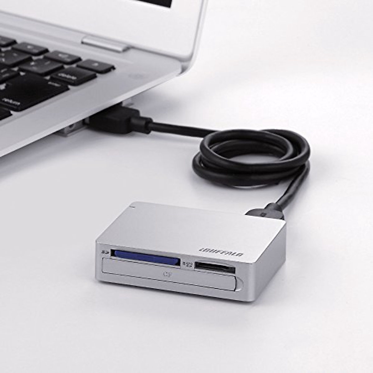 Buffalo BSCR25TU3BK USB 3.0 High Speed Transfer Card Reader, High-End Model, Black