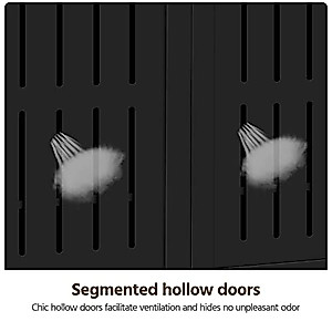 Yaheetech Shoe Cabinet Freestanding Shoe Rack with Adjustable Shelf 1 Drawer Floor Shoe Storage Organizer for Entryway Living Room, Balcony,Black