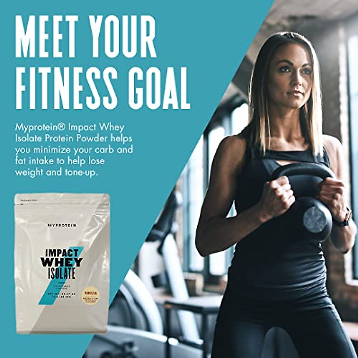 Myprotein Impact Whey Isolate powder - Vanilla 5.5 lbs. (100 Servings)