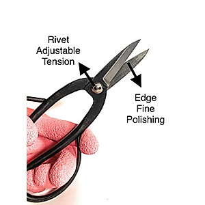 7.3” Bonsai Scissors, for Bonsai Gardening. Bonsai Shears. Bonsai Pruning with a High Carbon Steel Blade. Ergonomic Design That Provide Precision Trimming.