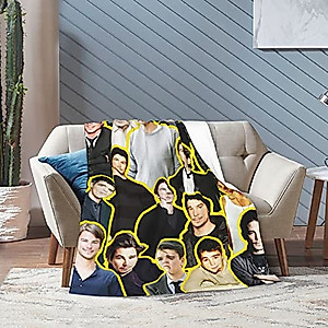 Blanket Josh Hartnett Soft and Comfortable Warm Fleece Blanket for Sofa, Office Bed car Camp Couch Cozy Plush Throw Blankets Beach Blankets