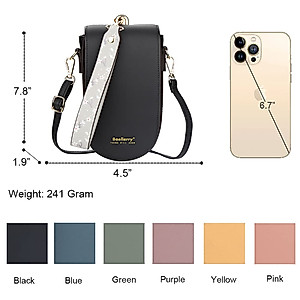 Sunwel Fashion Trendy Cell Phone Bag 5 Card Slots Mini Crossbody Bag Phone Purse Detachable Wristlet for Women Girls