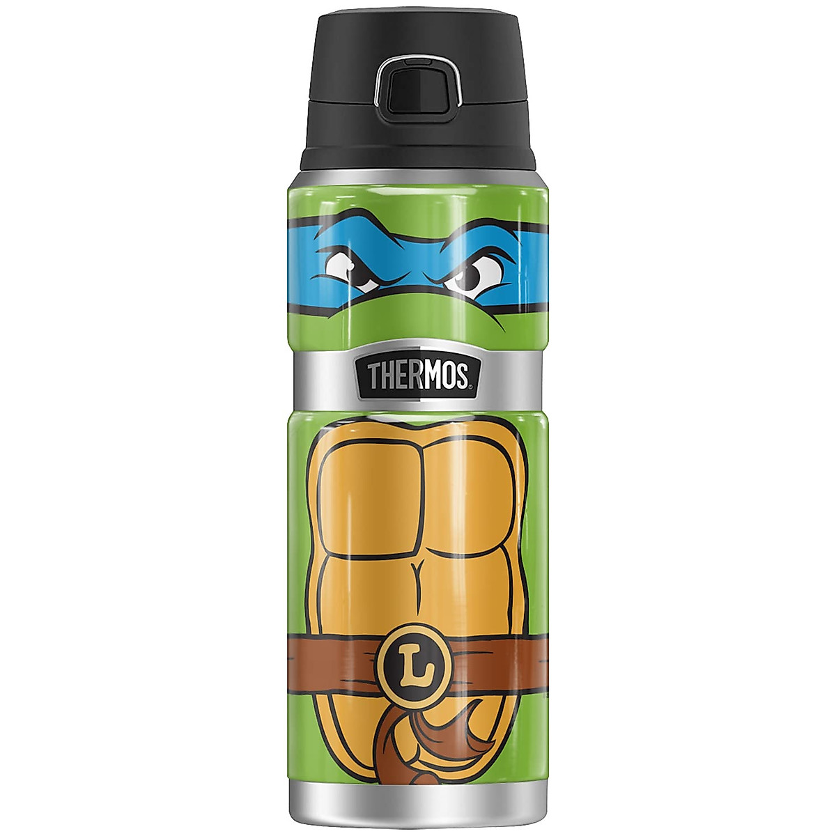 Teenage Mutant Ninja Turtles TMNT OFFICIAL Leo Shell THERMOS STAINLESS KING Stainless Steel Drink Bottle, Vacuum insulated & Double Wall, 24oz