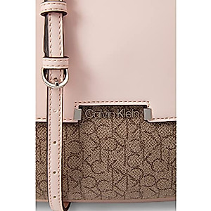 Calvin Klein Danica Crossbody Mini Textured Almond/Taupe/Crystal Pink One Size