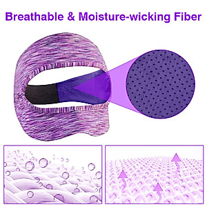 2 Pcs VR Eye Mask Cover, Begonia Breathable Adjustable Elastic Sweat Band VR Accessories for VR Workouts Use with Virtual Reality Headsets Oculus Quest 2 HTC Vive