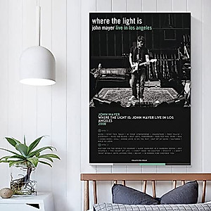 ADNACO Where The Light Is By John Mayer Poster Canvas Poster Wall Decorative Art Painting Living Room Bedroom Decoration Gift Unframe-style12x18inch(30x45cm)