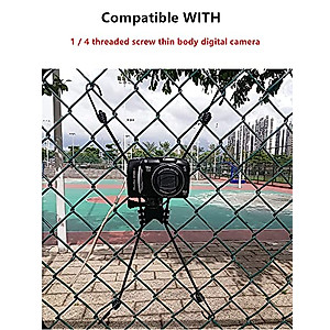 Action Camera Backstop Chain Link Fence Clip Mount Compatible with GoPro Hero 11,10,9,8,7,6,5,4,3,3+,max,Session,Fusion and DJI OSMO AKASO,Suitable for Recording Baseball Softball Tennis