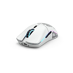 Glorious Gaming - Model O Wireless Gaming Mouse - RGB Mouse with Lights 69 g Superlight Mouse Honeycomb Mouse (Matte White Mouse)