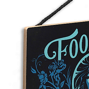 Disney Haunted Mansion Foolish Mortals Hanging Wood Wall Decor - Spooky Foolish Mortals Sign for Halloween Decor