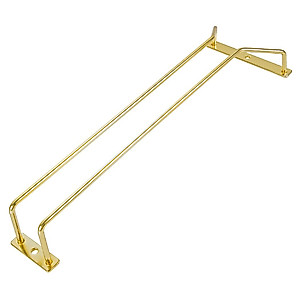 Dianoo 35.5cm Gold Wine Glass Rack, Under Cabinet Wine Glass Holder, Stemware Rack, Hanging Stemware Holder For Kitchen Bar, 1 Row