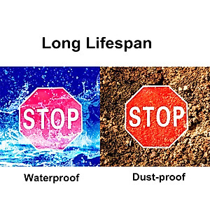 Stop Sign, Street Traffic Warning Reflective Signs, 12"x 12" Octagon Rust Free Aluminum Sign, UV Protected, Weather/Fade Resistant, Indoor/Outdoor Use