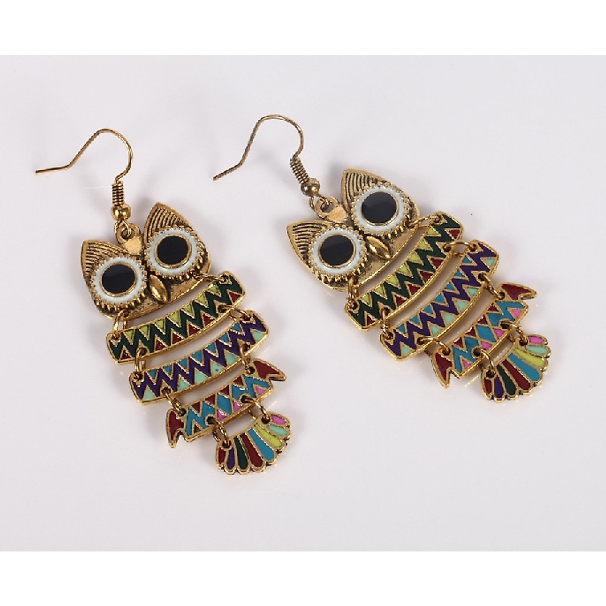 CUTIEJEWELRY Owl Bird For Women Ladies Jewelry Dangle Earrings (Owl) 4 PAIRS