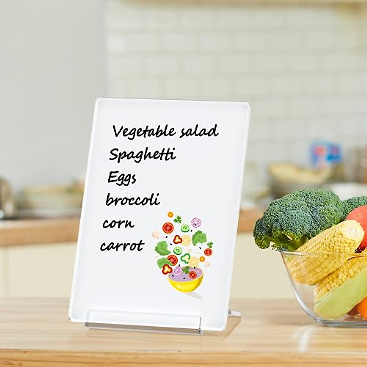 MaxGear Desktop Glass Dry Erase Board, Small Dry Erase Whiteboard with Stand 9.45" x 6.69", Toughened Glass Whiteboard for Desk with Erase, Acrylic Planner Memo Notepad to Do Lists for Office, Home