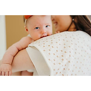 Copper Pearl Premium Baby Burp Cloths - 3-Pack Large Cotton Burp Cloths, Extra Soft Spit Up Rags with 3 Absorbent Layers, Perfect for Baby Girl Gifts (21" x 10" Size, Eden Set)