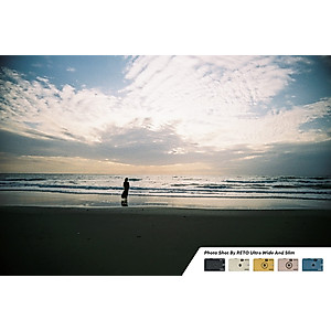 RETO Ultra Wide and Slim 35mm Reusable Daylight Film Camera - 22mm Wide Lens, Focus Free, Light Weight, Easy to Use (Charcoal)