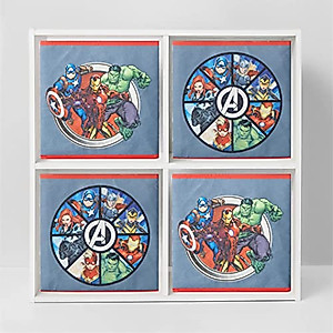 Idea Nuova Marvel Avengers Set of Two Spacious Collpasible Storage Cubes, 10"x10", Avengers / Grey