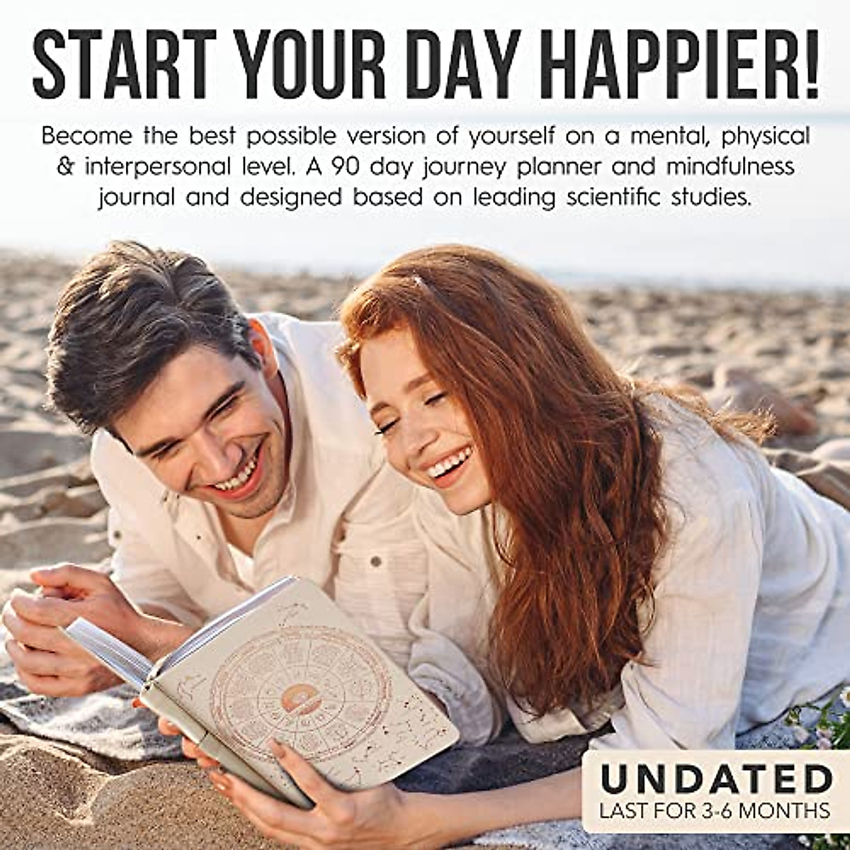 Daily Self Care and Manifestation Journal - A 5 Minute Journal, A 90 Day Planner Journey, Creating Your Dream Life, Vision Board, Guided Journal, & Personal Gratitude Journal - Undated Daily Planner