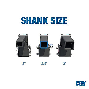 B&W Trailer Hitches Chrome Tow & Stow Adjustable Trailer Hitch Ball Mount - Fits 2.5" Receiver, Tri-Ball (1-7/8" x 2" x 2-5/16"), 7" Drop, 14,500 GTW - TS20049C