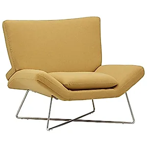 Amazon Brand – Rivet Farr Lotus Accent Chair, 39.8"W, Canary