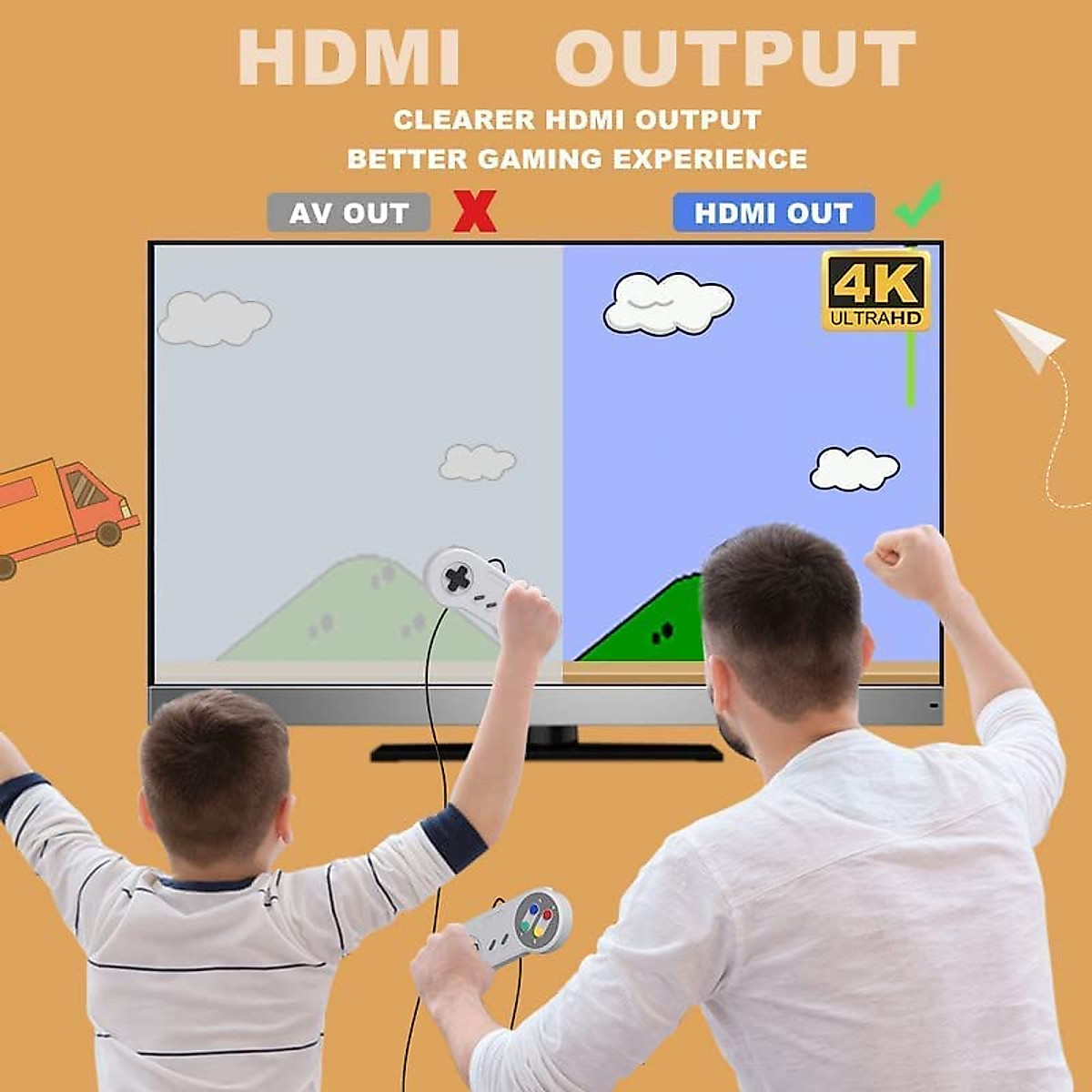 Classic Edition Console，Super Retro Game Console Classic Mini HDMI System with Built in 821 Old School Video Games, Plug and Play，SN-02 Super Classic Mini HD-OUT TV Game Console (Consoles-Green-HD)