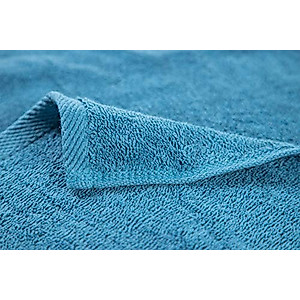 Babiclean Towel Set Absorbent Light Weight and Fast Dry Washcloth Quick Dry Bathroom Hand Towels Durable for Hotel, Spa, Salon and Gym (Hand Towel, Blue)