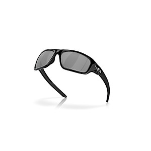 Oakley Men's OO9236 Valve Rectangular Sunglasses, Polished Black/Black Iridium, 60 mm