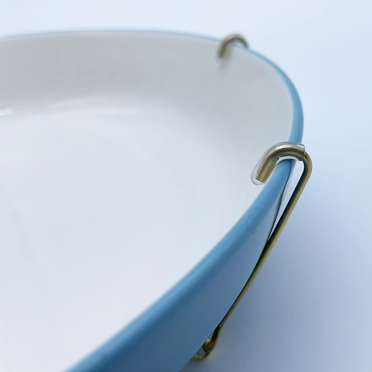 Xinlinke Lot5 8-Inch Medium Invisible Plate Wire Hanger Wall Holders with Protective Rubber Cover for 7.5" to 9.5" Decorative Tray