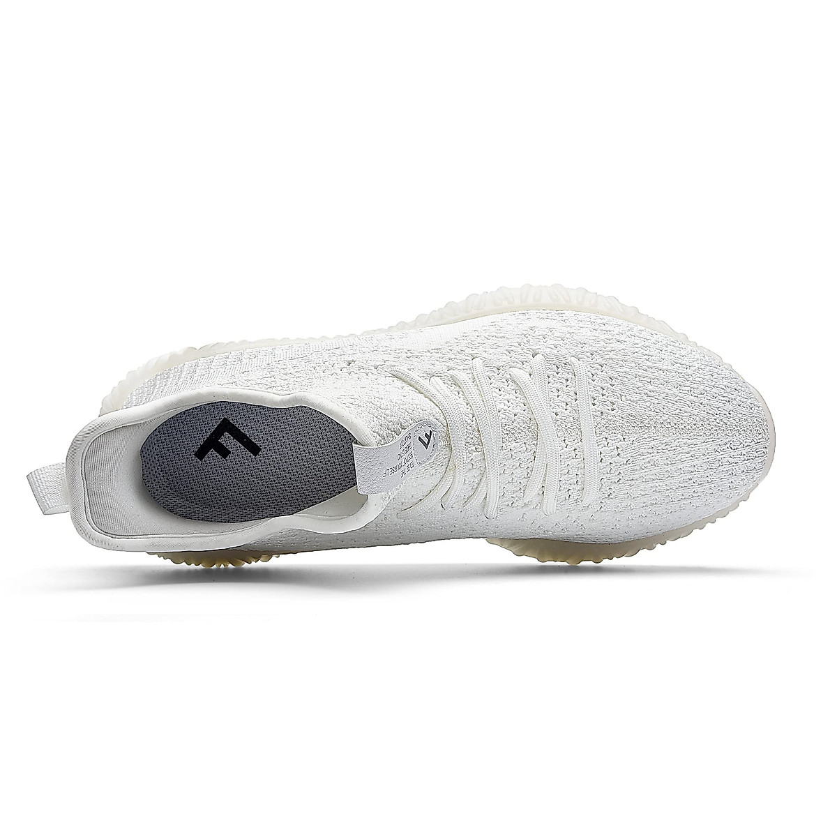 EFOBIH Walking Shoes for Men Breathable Mesh Comfort Athletic Work Gym Slip on Running Tennis Sneakers White US 8