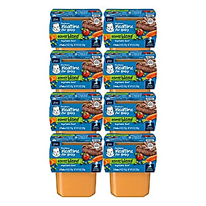 Gerber 2nd Foods, Vegetable and Beef Pureed Baby Food, 8 Ounce, (Pack of 8)