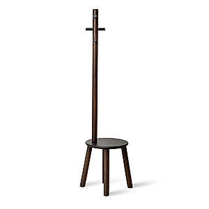 UMBRA PILLAR STOOL/COATRACK BLK/WAL