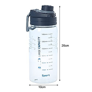 NUZYZ 1.5L water bottle high temperature resistant PC material gym water bottle large capacity waterbottle with handle reusable water bottle Coffee 1.5L