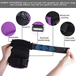 Haomaomao Adult & Kids Knee Pads Elbow Pads Wrist Guards Protective Gear Set for Roller Skates Scooter Inline Skating Cycling BMX Bike Skateboard Riding and Outdoor Extreme Multi-Sports